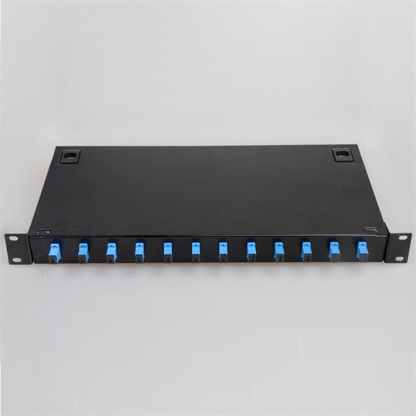 12 Port Fiber Patch Panel SC FC LC Pigtail ODF 1U Optical Fiber Termin ...
